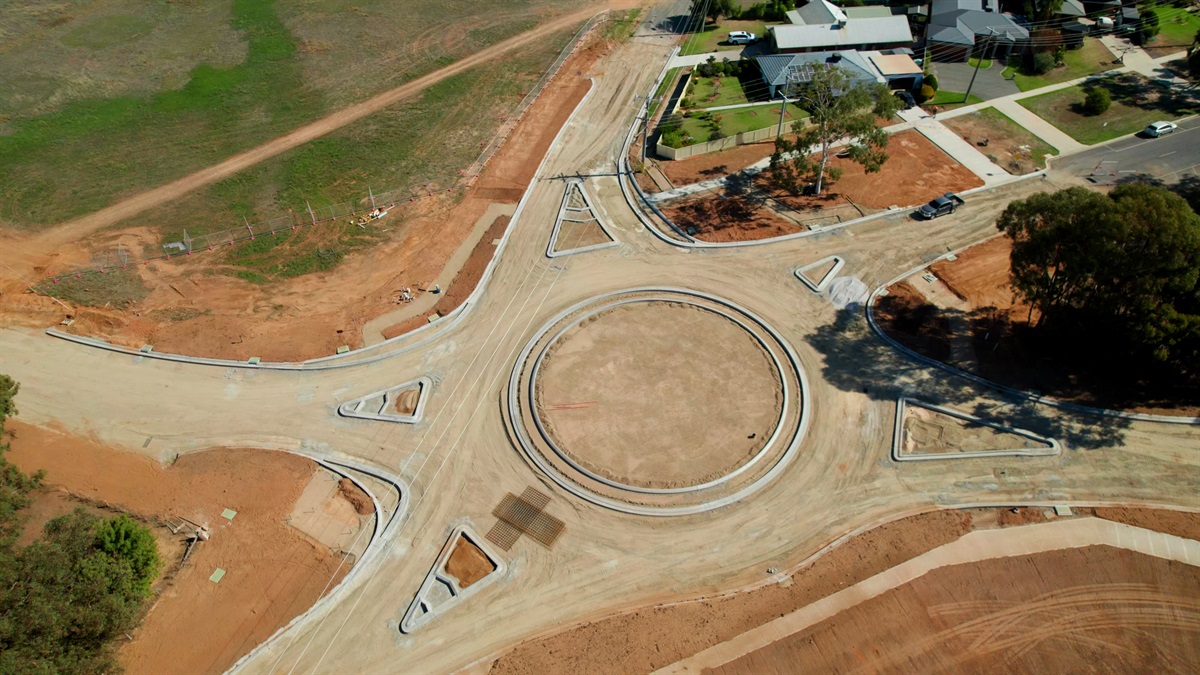 Progress continues on Five Ways roundabout construction Moira Shire