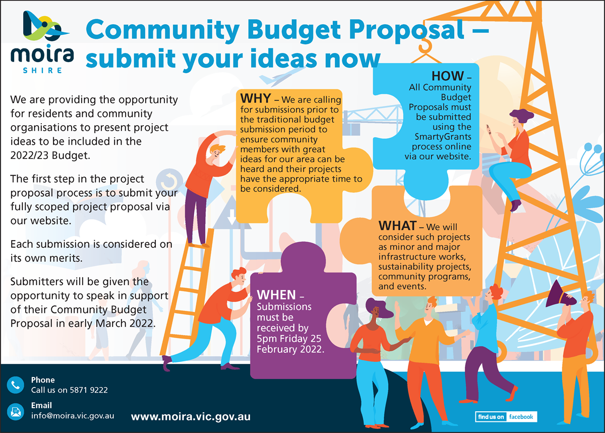 Submit your Community Budget Proposal now Moira Shire